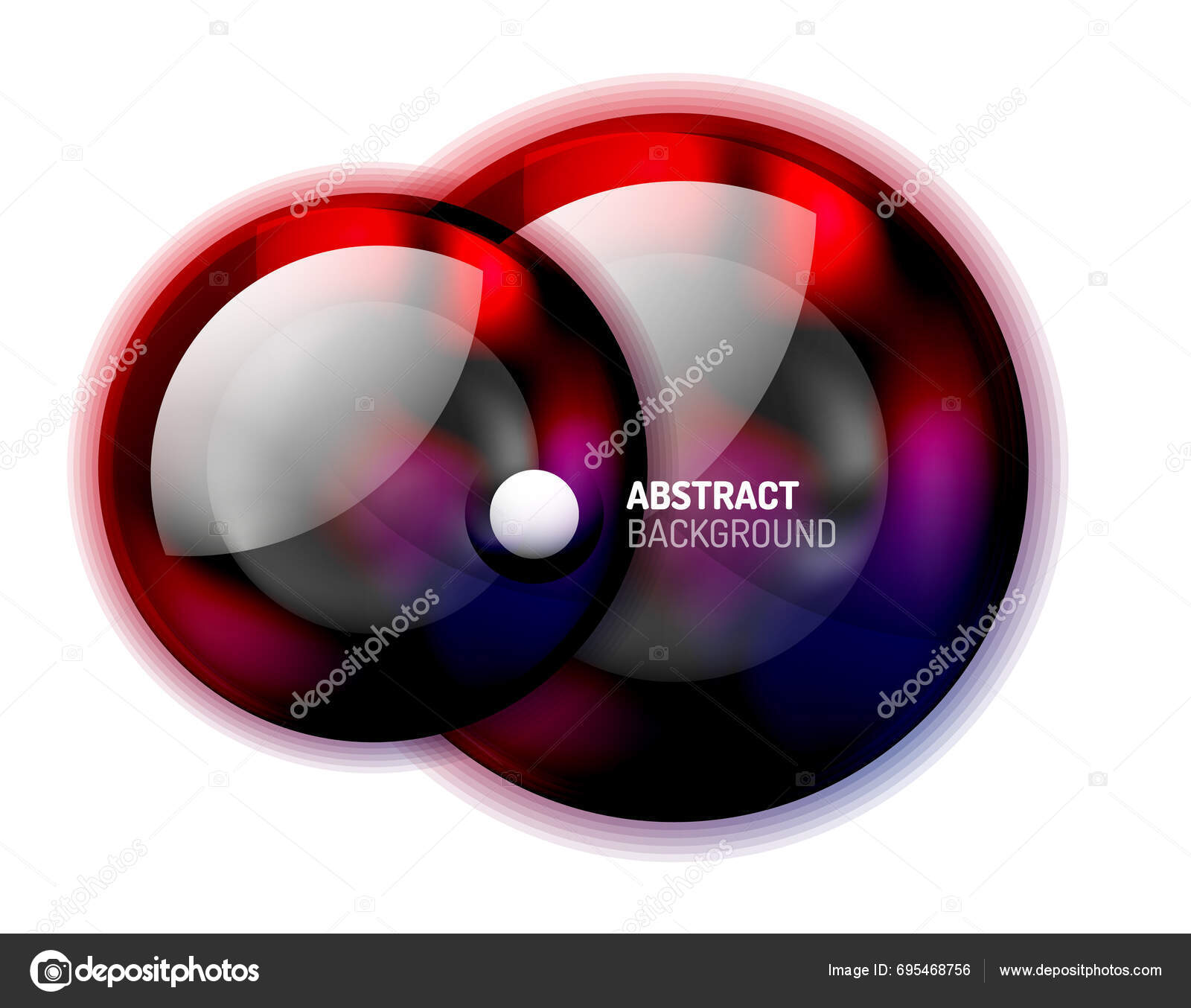 Abstract Glass Circle Banner Template Stock Vector by ©akomov 695468756