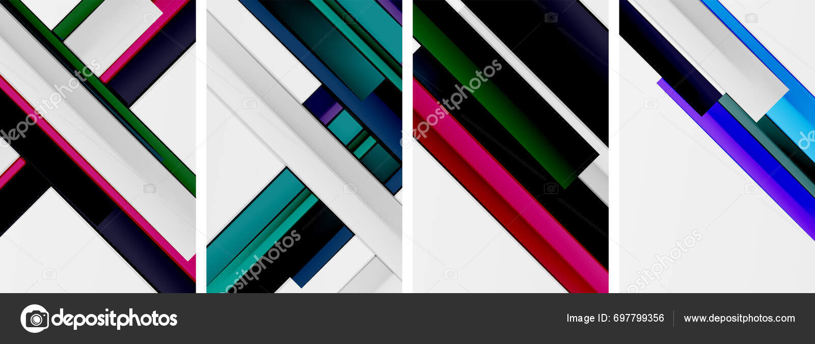 Rayas Líneas Póster Fondos Abstractos Ilustración Vectorial Para Fondo ...