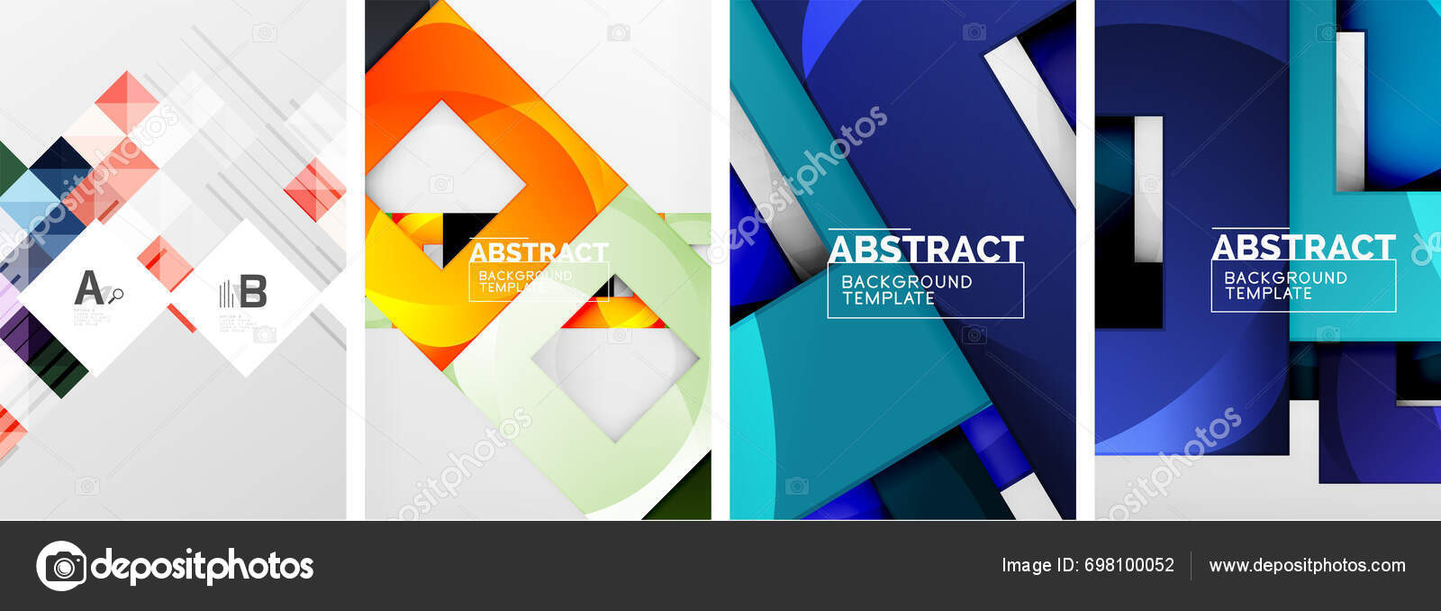 Set Square Geometric Poster Backgrounds Vector Illustration Wallpaper ...