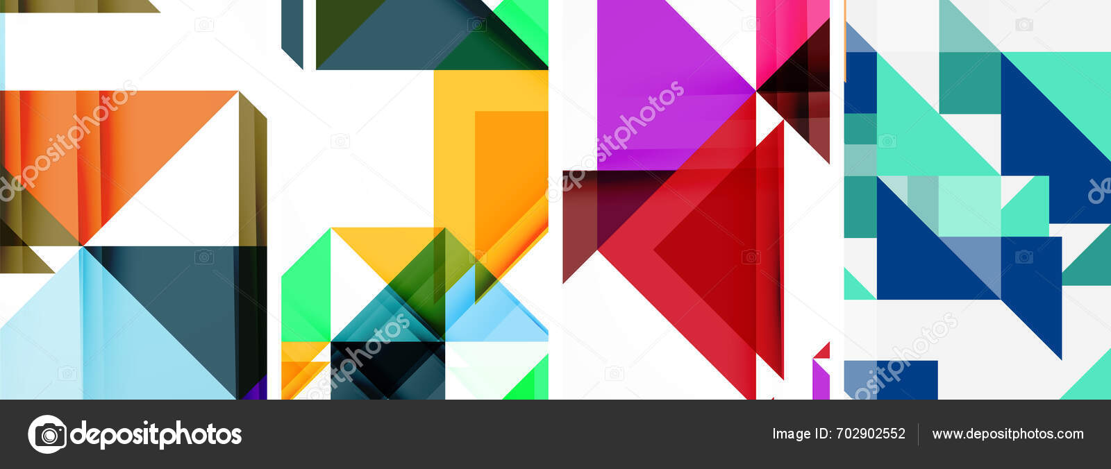 Triangle Poster Set Wallpaper Business Card Cover Poster Banner ...