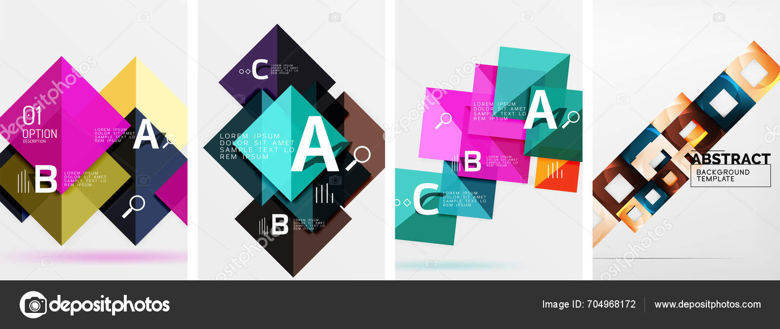 Set Square Geometric Poster Backgrounds Vector Illustration Wallpaper ...