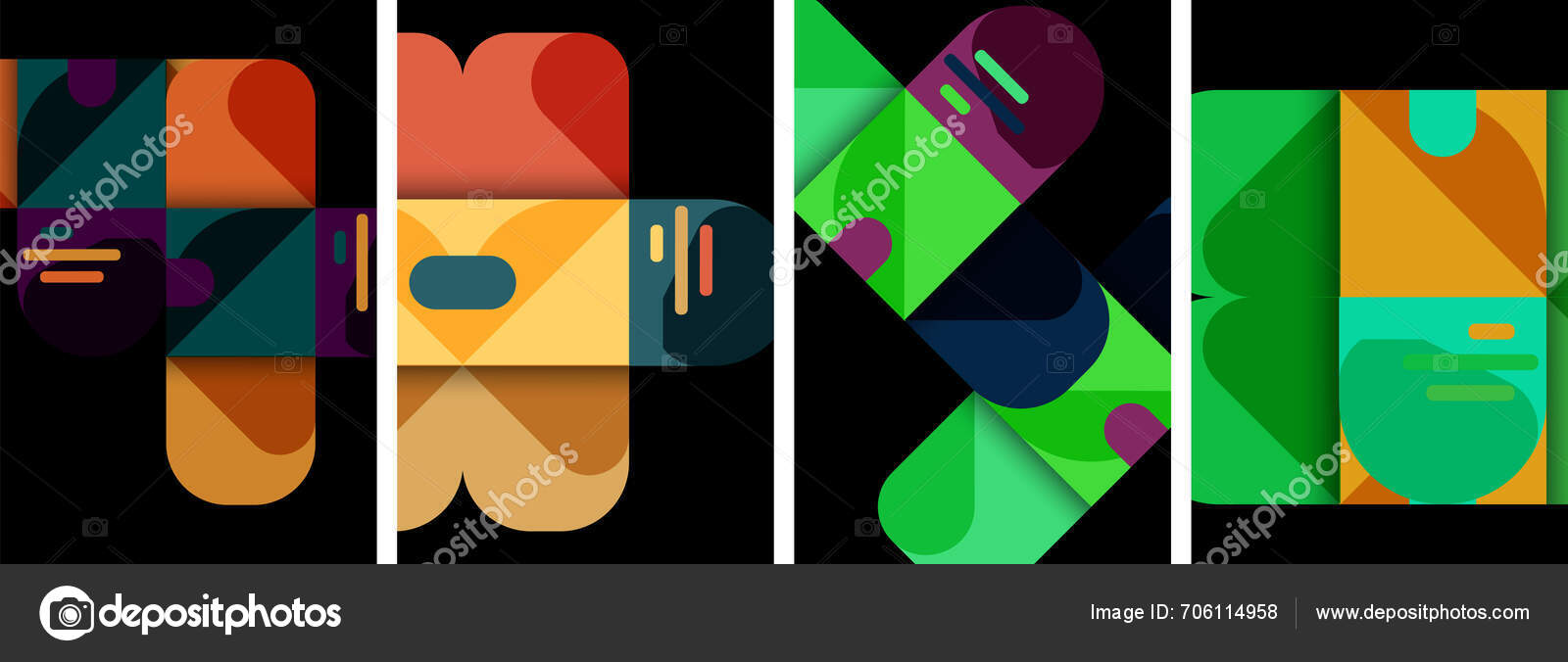 Balance Movement Geometric Backgrounds Poster Collection Wallpaper ...