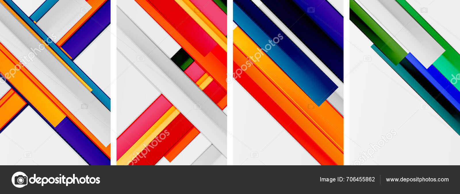Minimal Lines Color Stripes Poster Abstract Backgrounds Vector ...