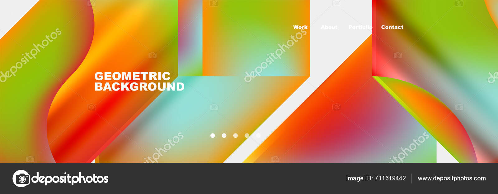 Colorful Gradients Abstract Geometric Shapes Vector Illustration ...