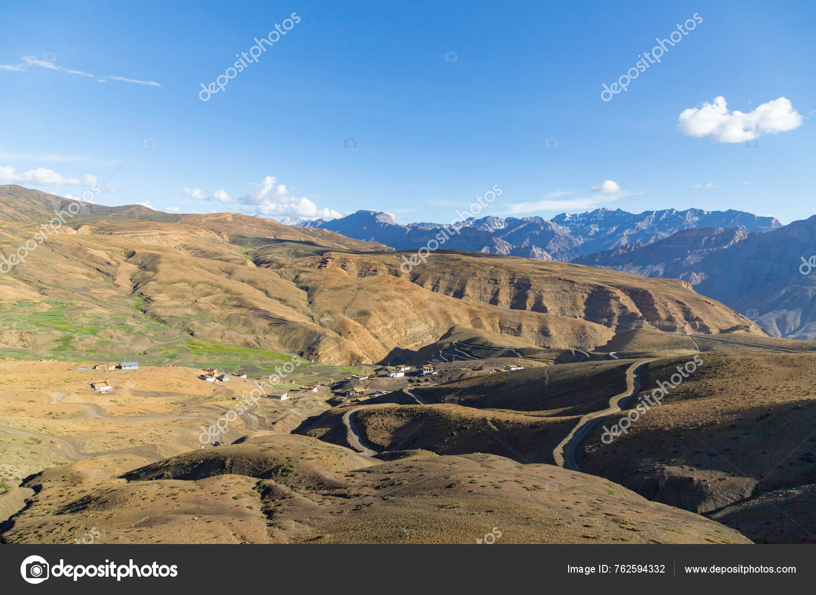 View Hikkim Village Spiti Valley Himalaya Mountains World's Highest ...