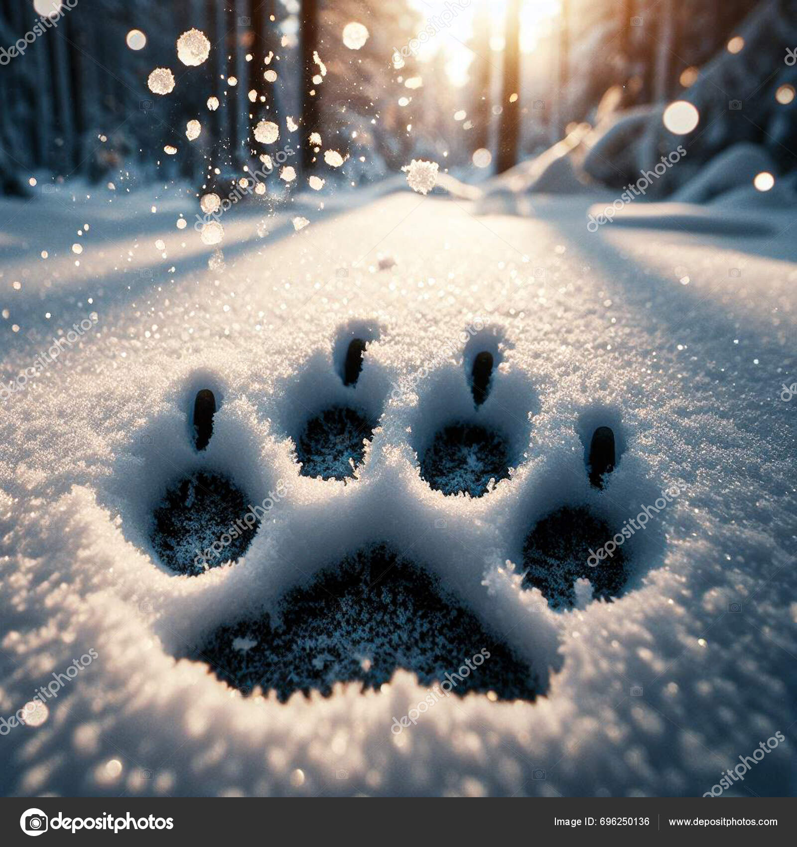 Traces Beast Traces Snow Paw Prints Snow Prints Dog Wolf Stock Photo by ... Traces Beast Traces Snow Paw Prints Snow Prints Dog Wolf Stock Photo by ...