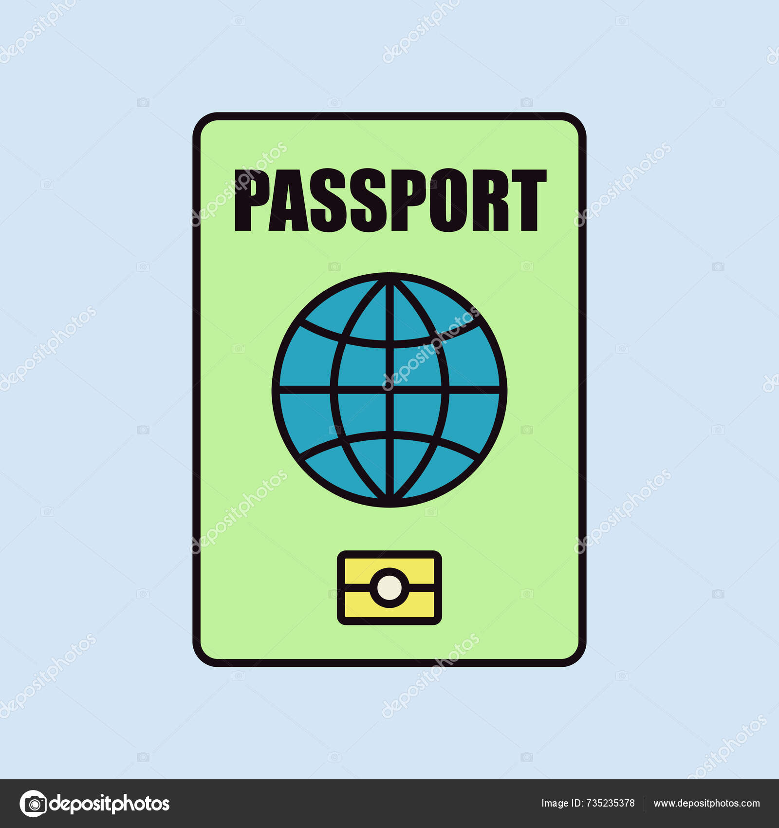 Passport Vector Isolated Icon Identification Symbol Graph Symbol Travel ...