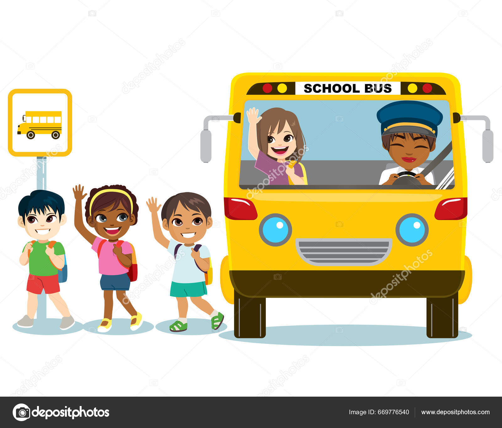 Cartoon Leaving School