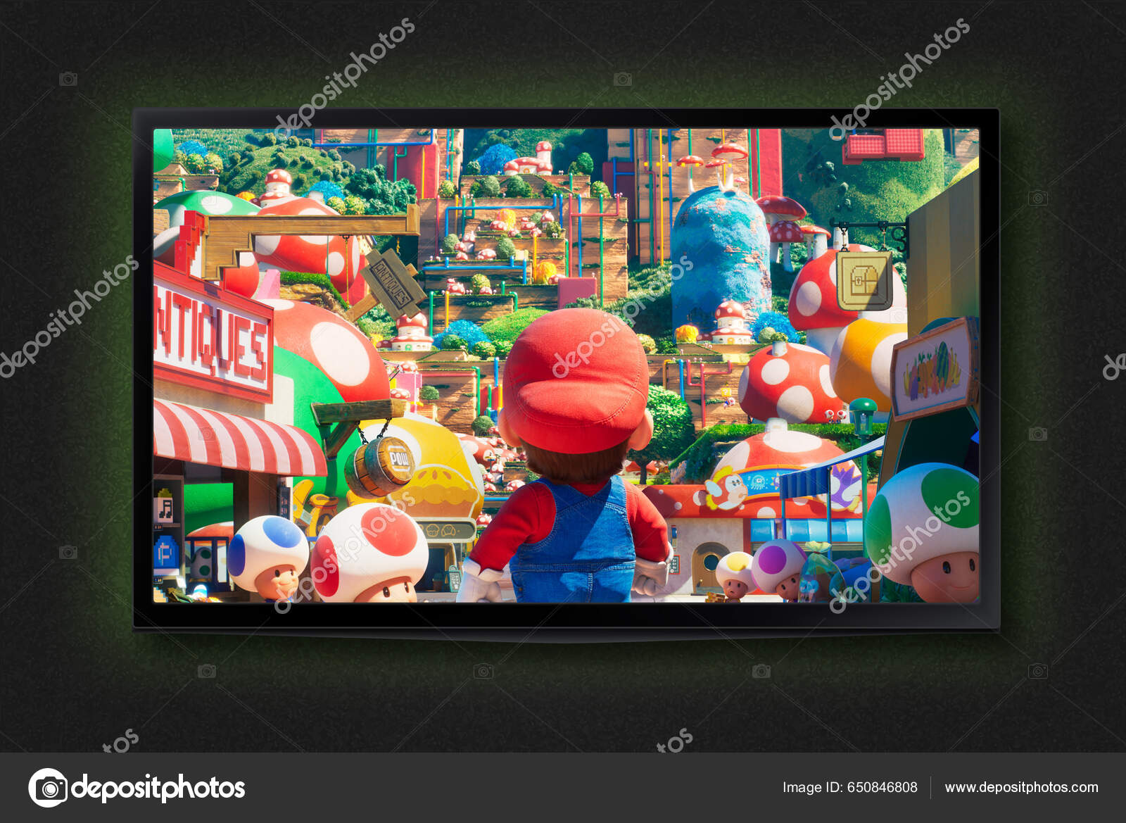Super Mario Bros Movie Screen Moscow Russia April 2023 — Stock ...