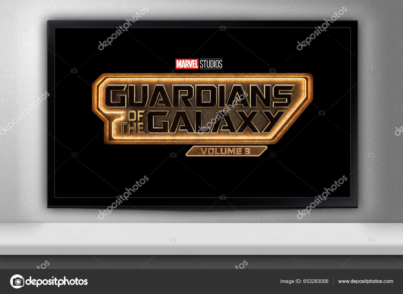 Guardians Galaxy Volume Movie Screen Moscow Russia April 2023 — Stock ...