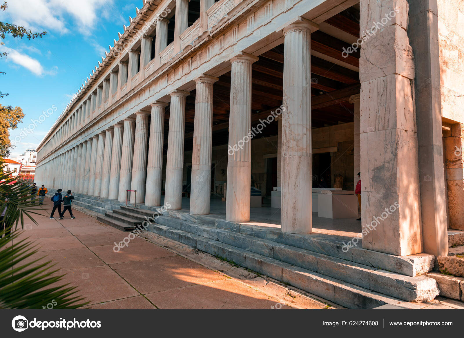 Athens Greece Nov 2021 Stoa Attalos Covered Portico Agora Athens ...