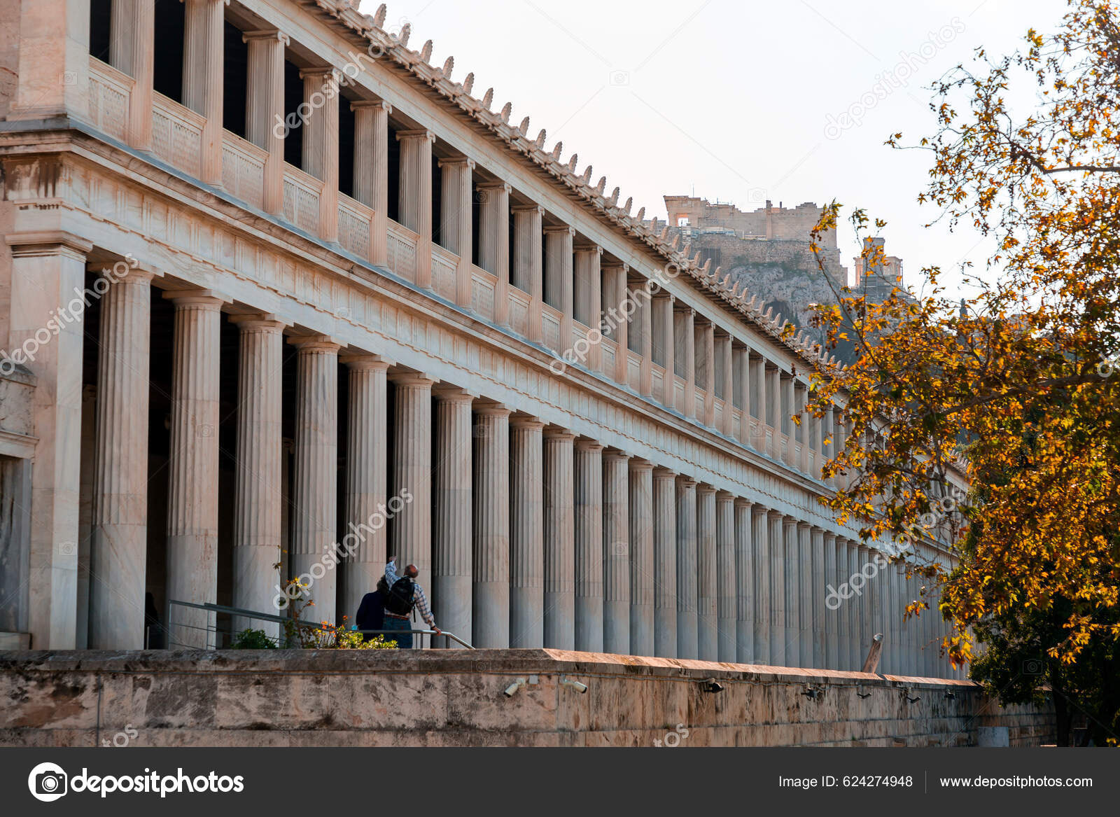 Athens Greece Nov 2021 Stoa Attalos Covered Portico Agora Athens ...
