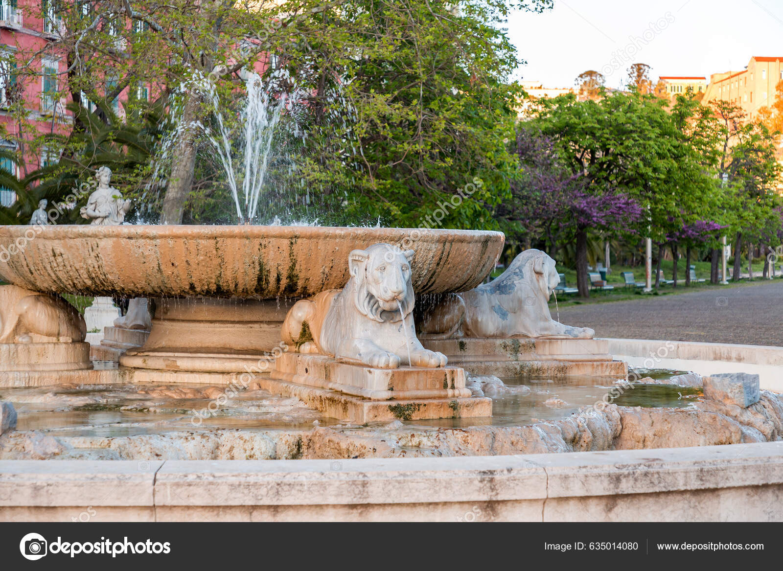 Villa Comunale Park Naples Built 1780S King Ferdinand Land Reclaimed ...