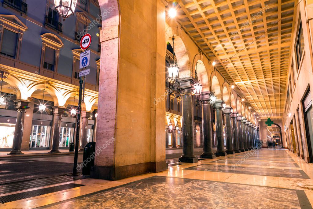 Turin, Italy - March 27, 2022: Via Roma is a vital artery and a luxury ...