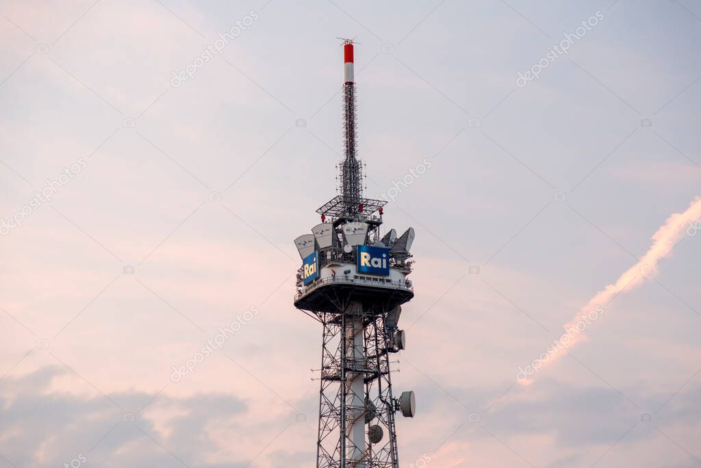 Milan, Italy - 29 March 2022: RAI, Radio Televisione Italiana tower in ...