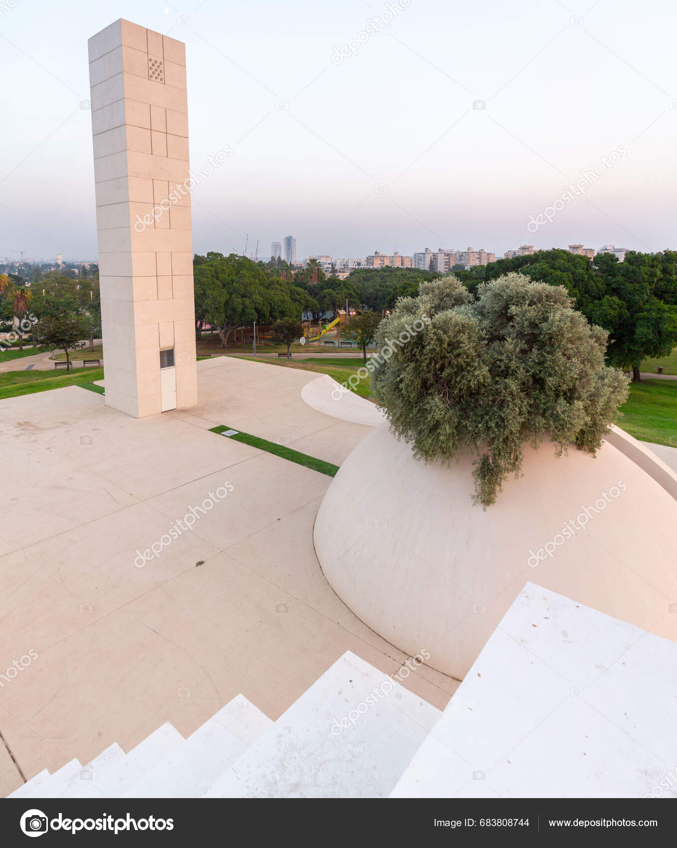 Tel Aviv Israel Oct 2023 Edith Wolfson Park Topped White – Stock ...