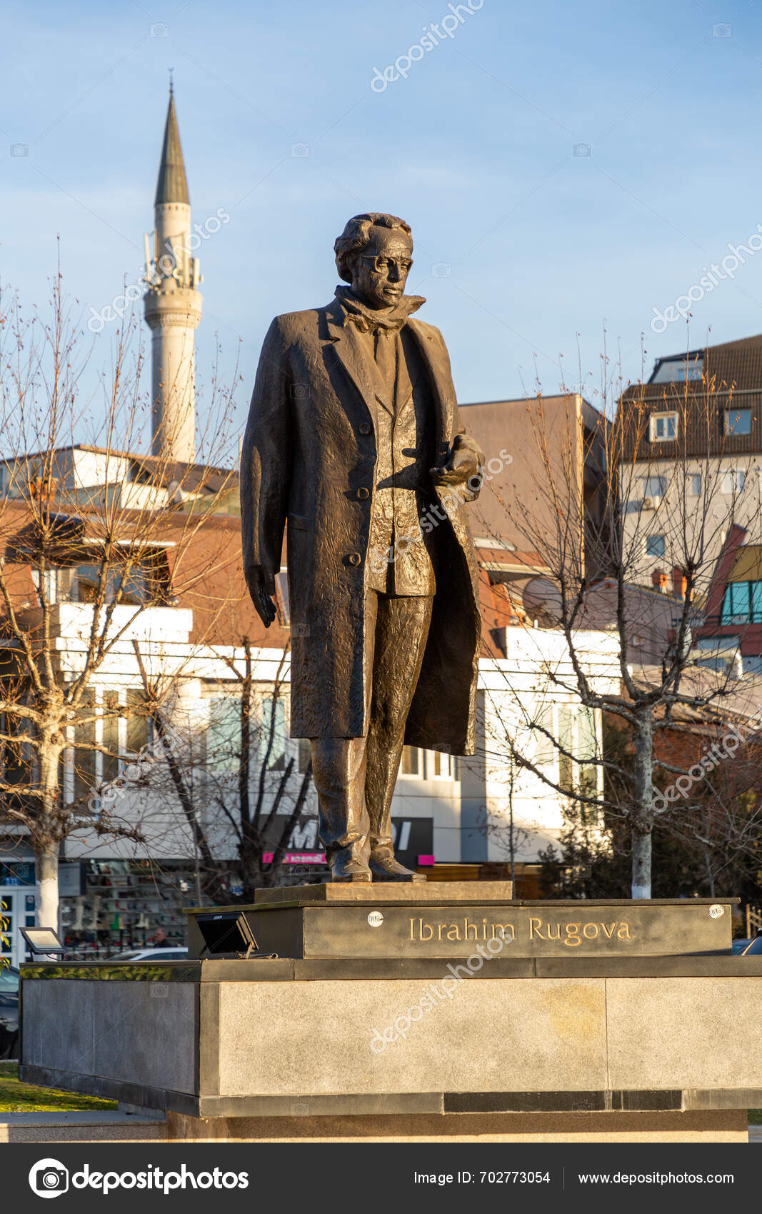 Pristina Kosovo February 2024 Bronze Statue Ibrahim Rugova Respected ...