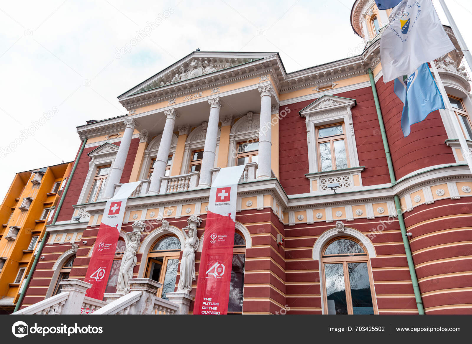 Sarajevo Bosnia Herzegovina Feb 2024 Exterior View Olympic Museum ...