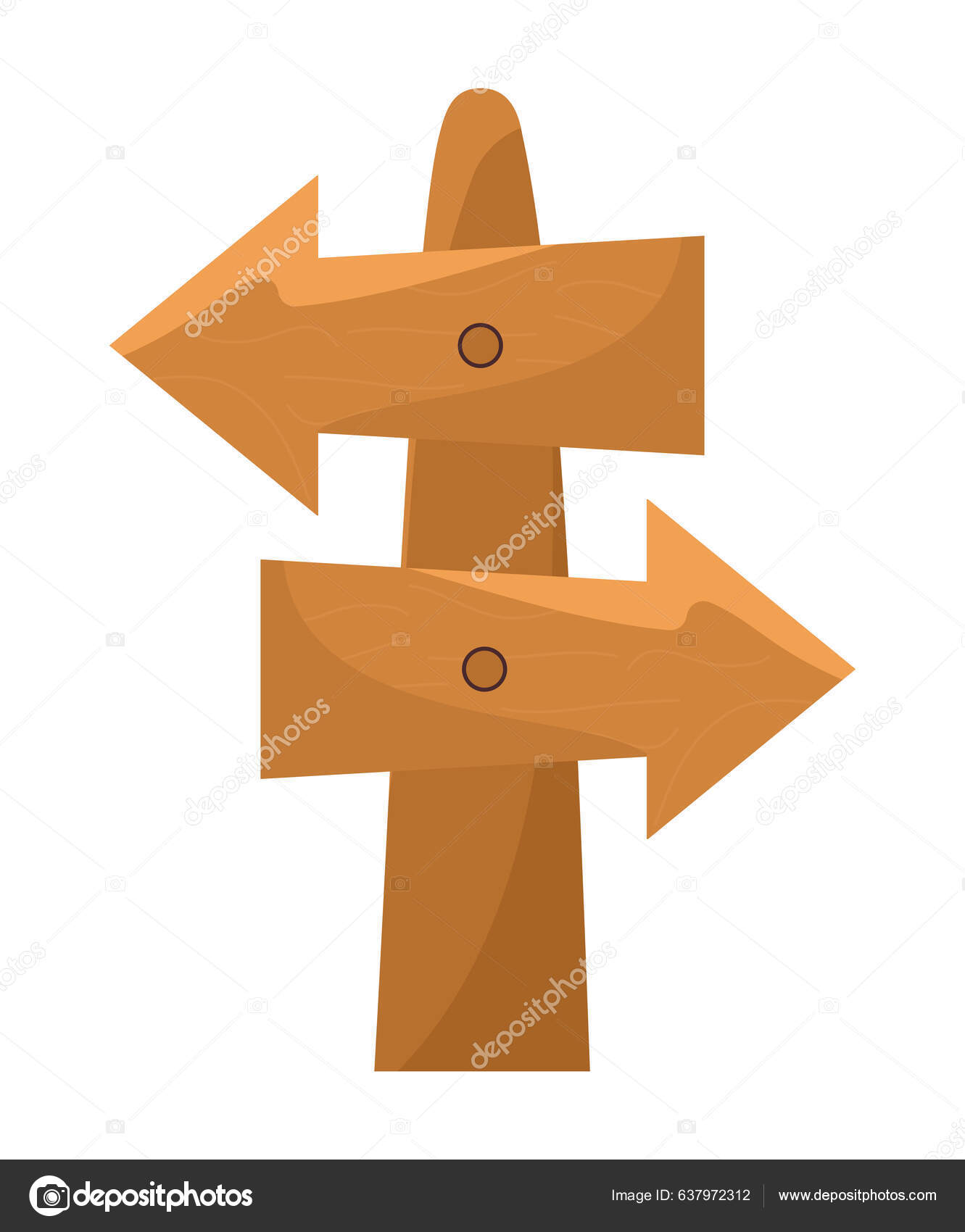 Camp Arrow Singboard White Stock Vector by ©grgroupstock 637972312