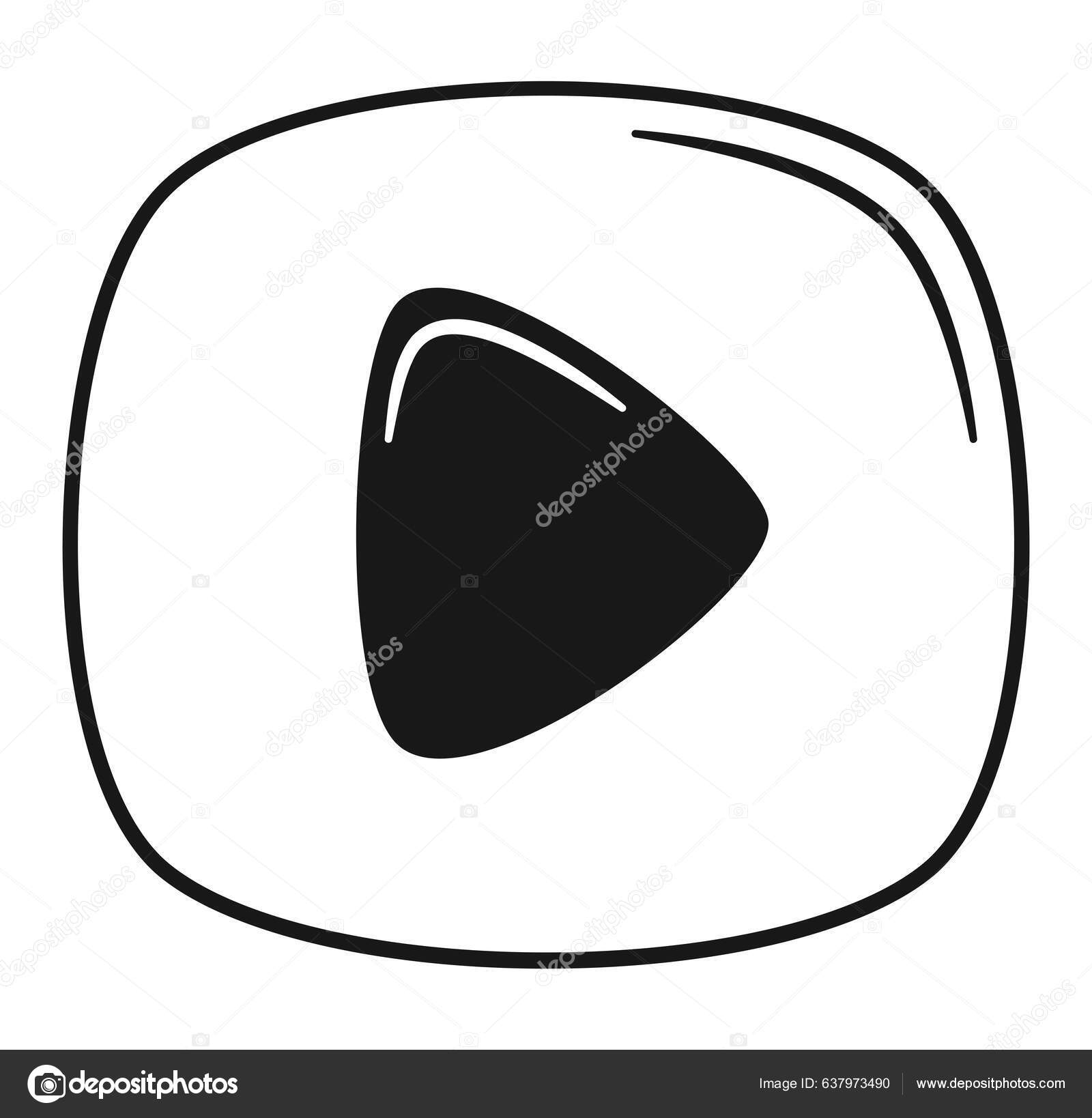 Play Button Design White Stock Vector by ©grgroupstock 637973490