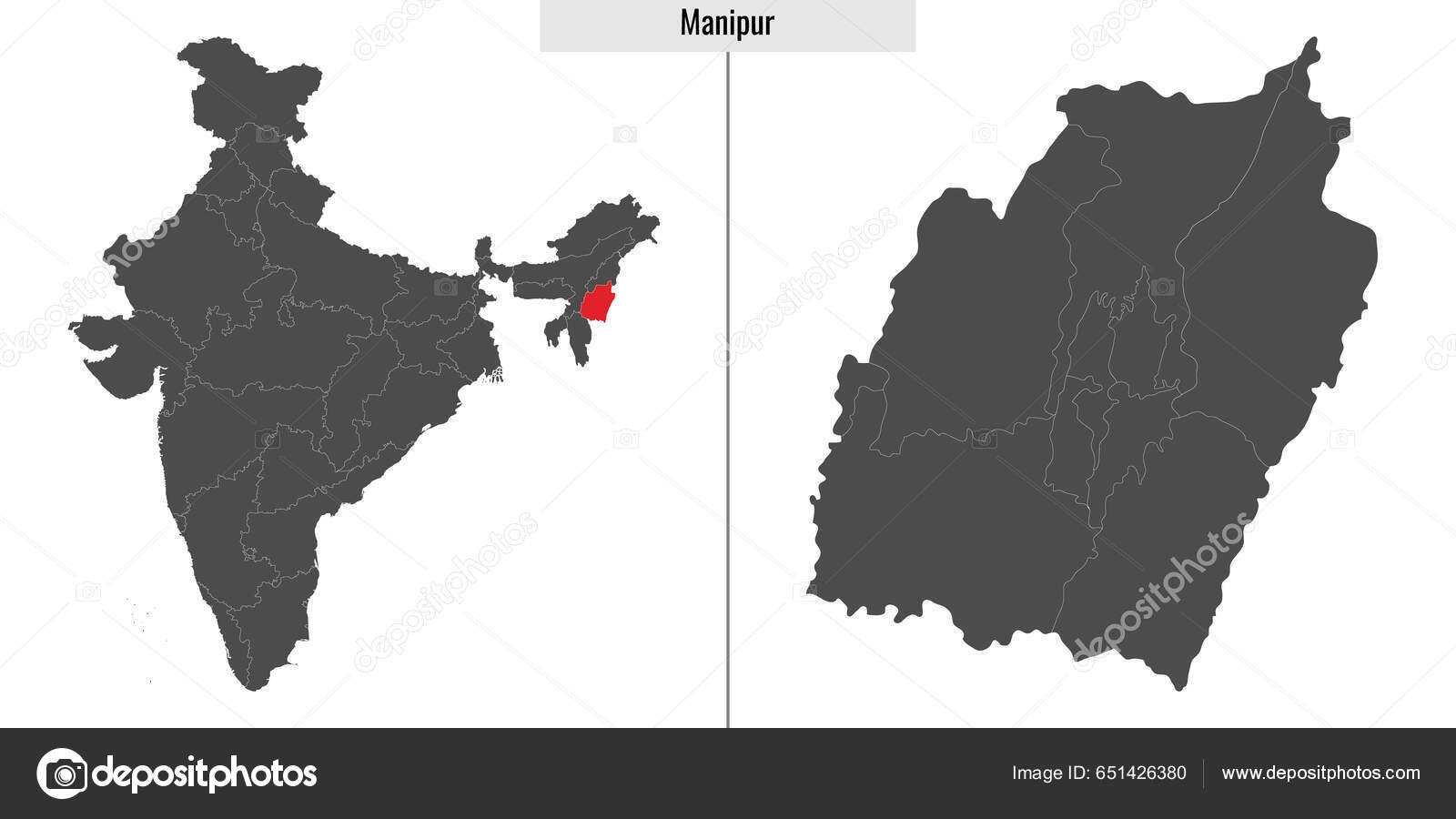 Map Manipur State India Location Indian Map Stock Vector by ...