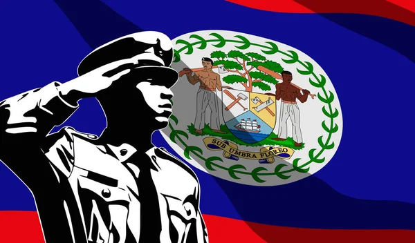 Silhouette Soldier Dominican Republic Flag Background Army Day Concept ...