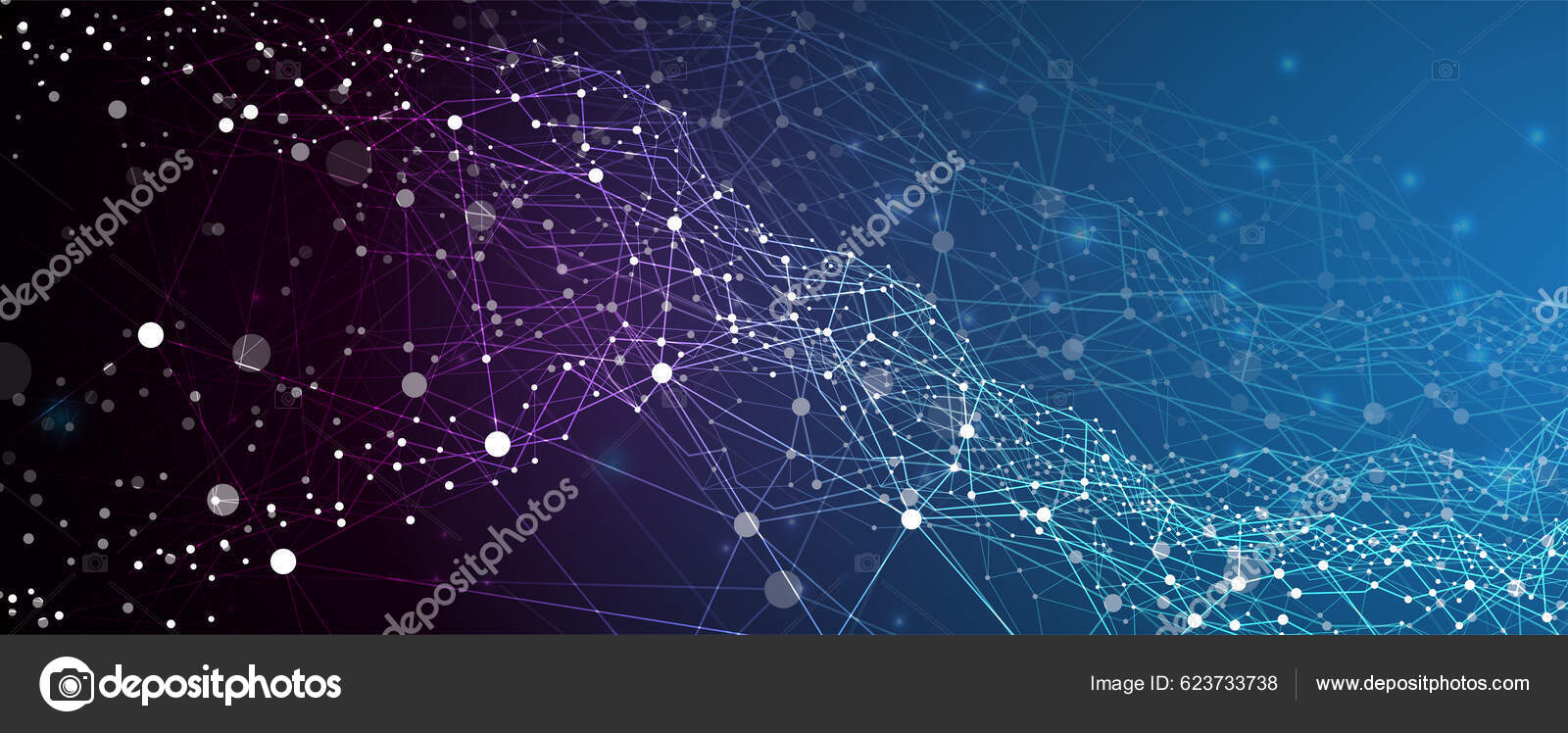 Neural Network Concept Connected Cells Links High Technology Process Abstract Stock Vector by ...