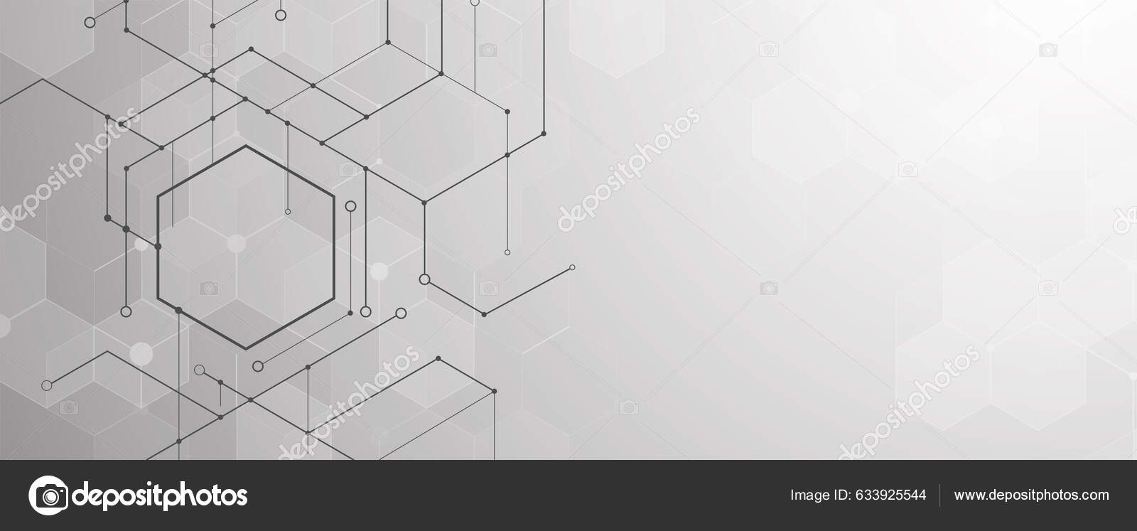 Abstract Hexagon Background Technology Poligonal Design Digital ...