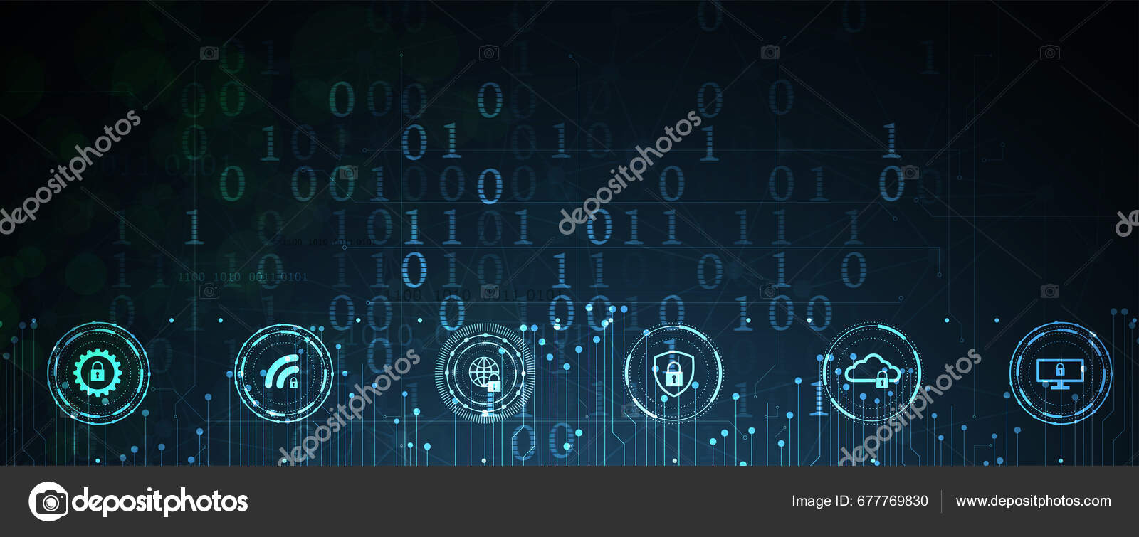 Internet Digital Syber Security Technology Concept Business Background Lock Circuit Stock Vector ...