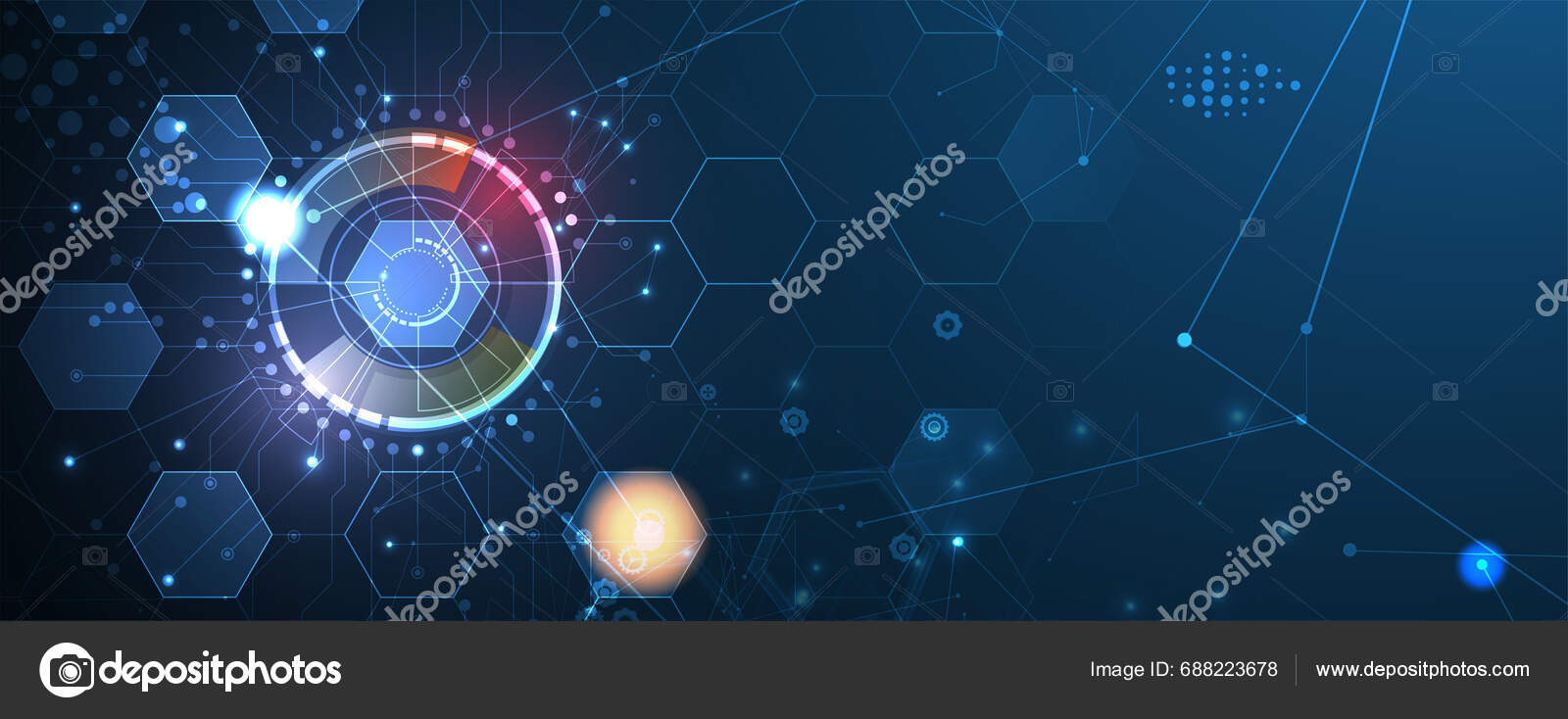 Technology Network Vector Background Science Technology Presentation ...