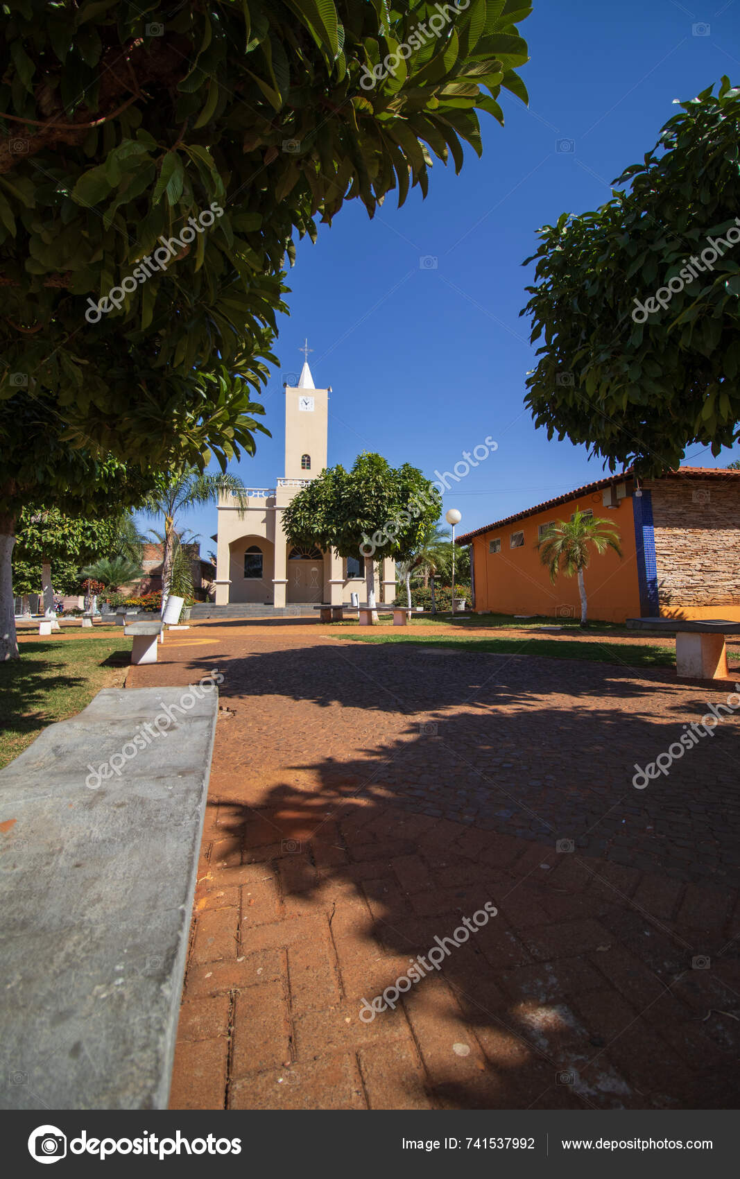 Beautiful View Main Square Parisi Showcasing Charming Church Inviting ...