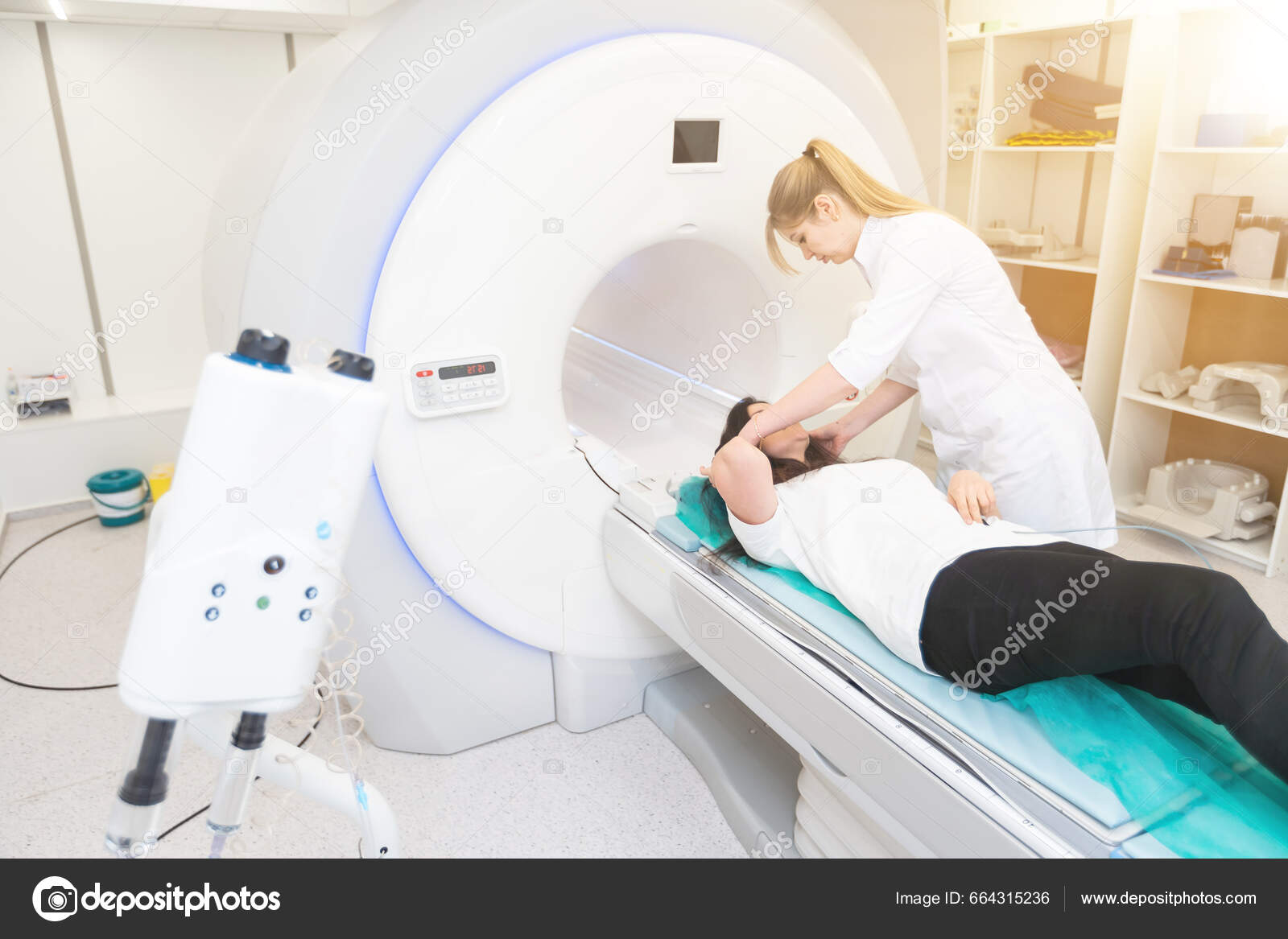 Medical Mri Scan Patient Modern Hospital Laboratory Interior ...