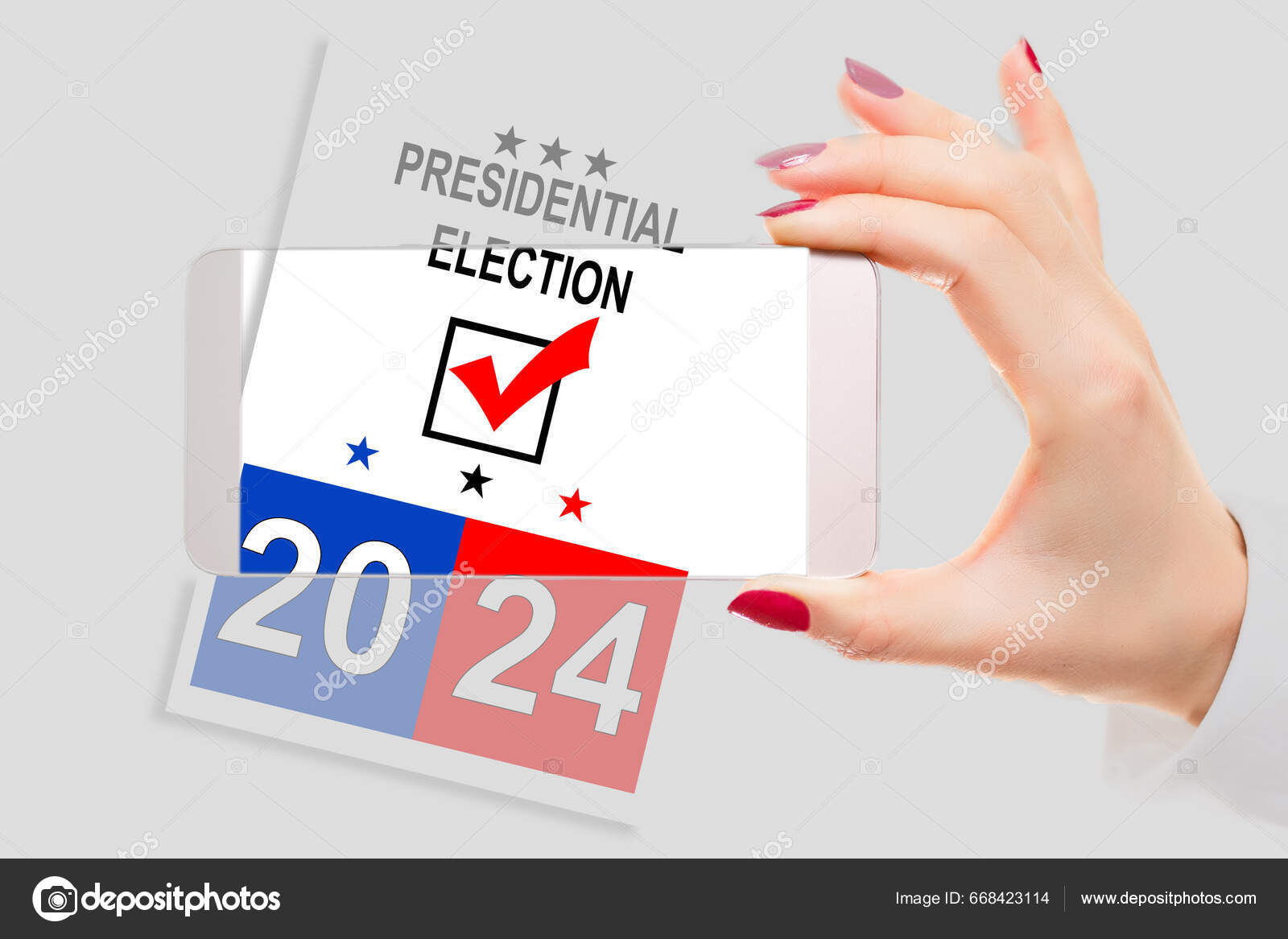 Elecciones Presidenciales 2024 Texto Sobre Libro Blanco Ondeando ...