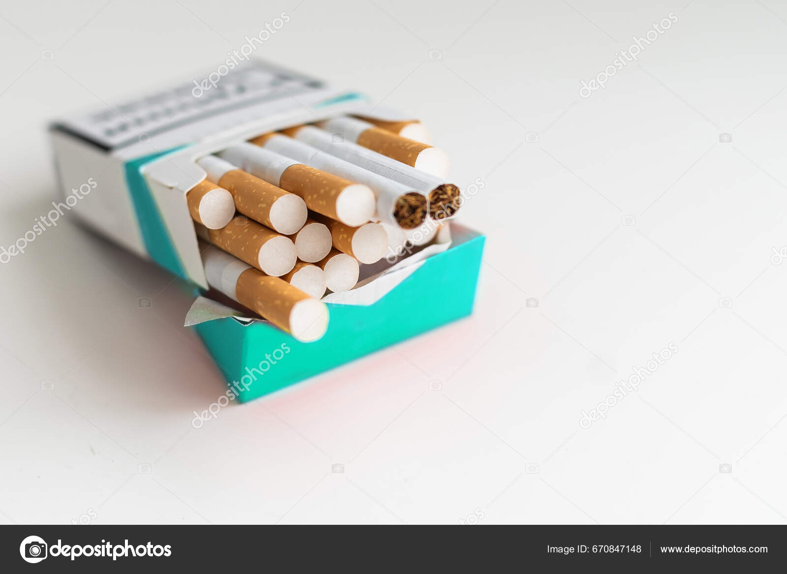 Open Cigarette Pack