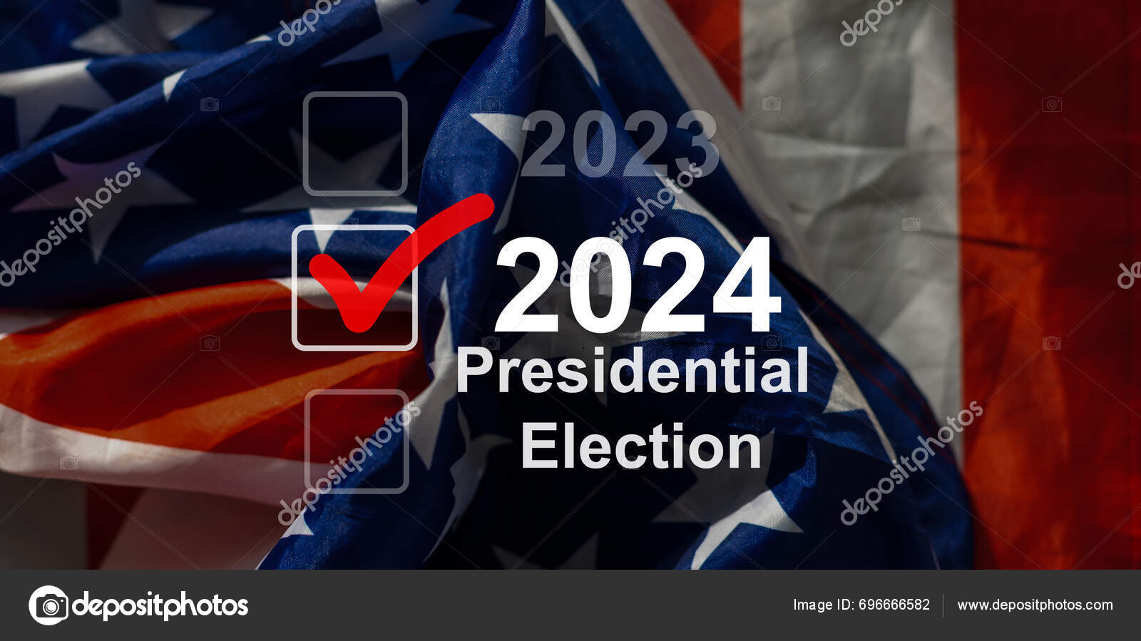 Presidential Election 2024 Text Mini Chalkboard Vintage Background Part ...
