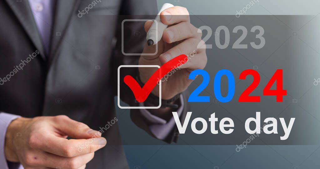 día de las elecciones perfecto para pancartas, panfletos. Foto de alta ...