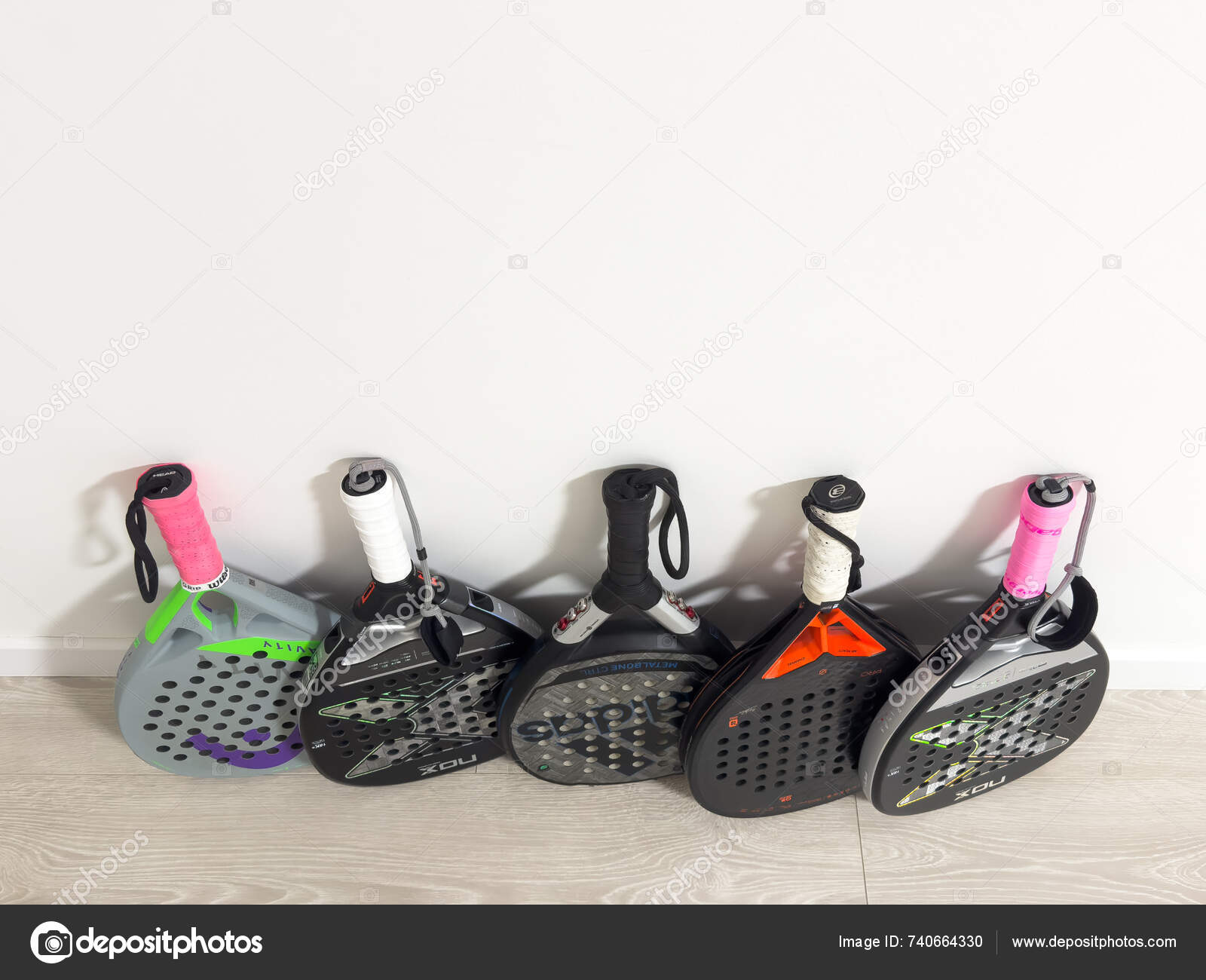 Five Rackets Padel Tennis High Quality Photo — Stock Editorial Photo ...