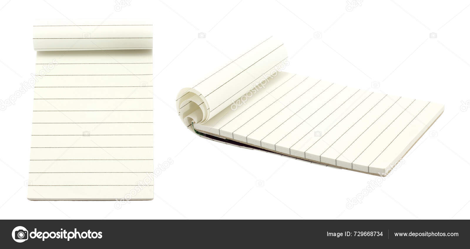 Set Open Notepads Isolated Transparent Background — Stock Photo ...