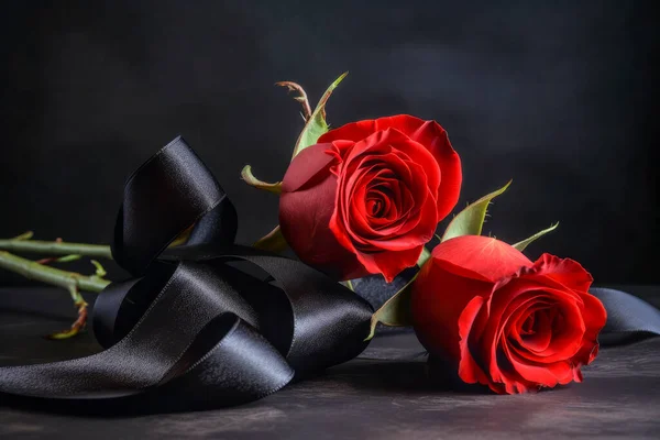 Black And Red Rose