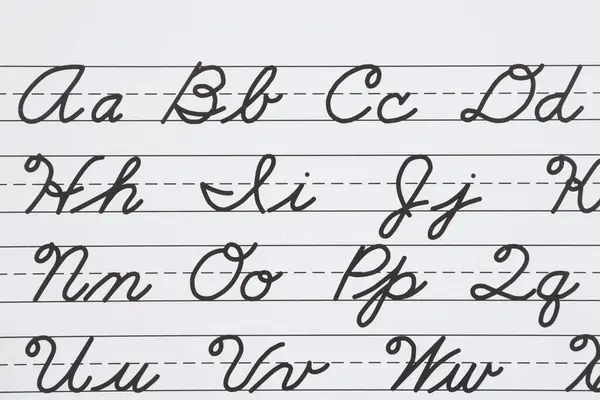 Imágenes de Abecedario cursiva libres de derechos | DepositPhotos