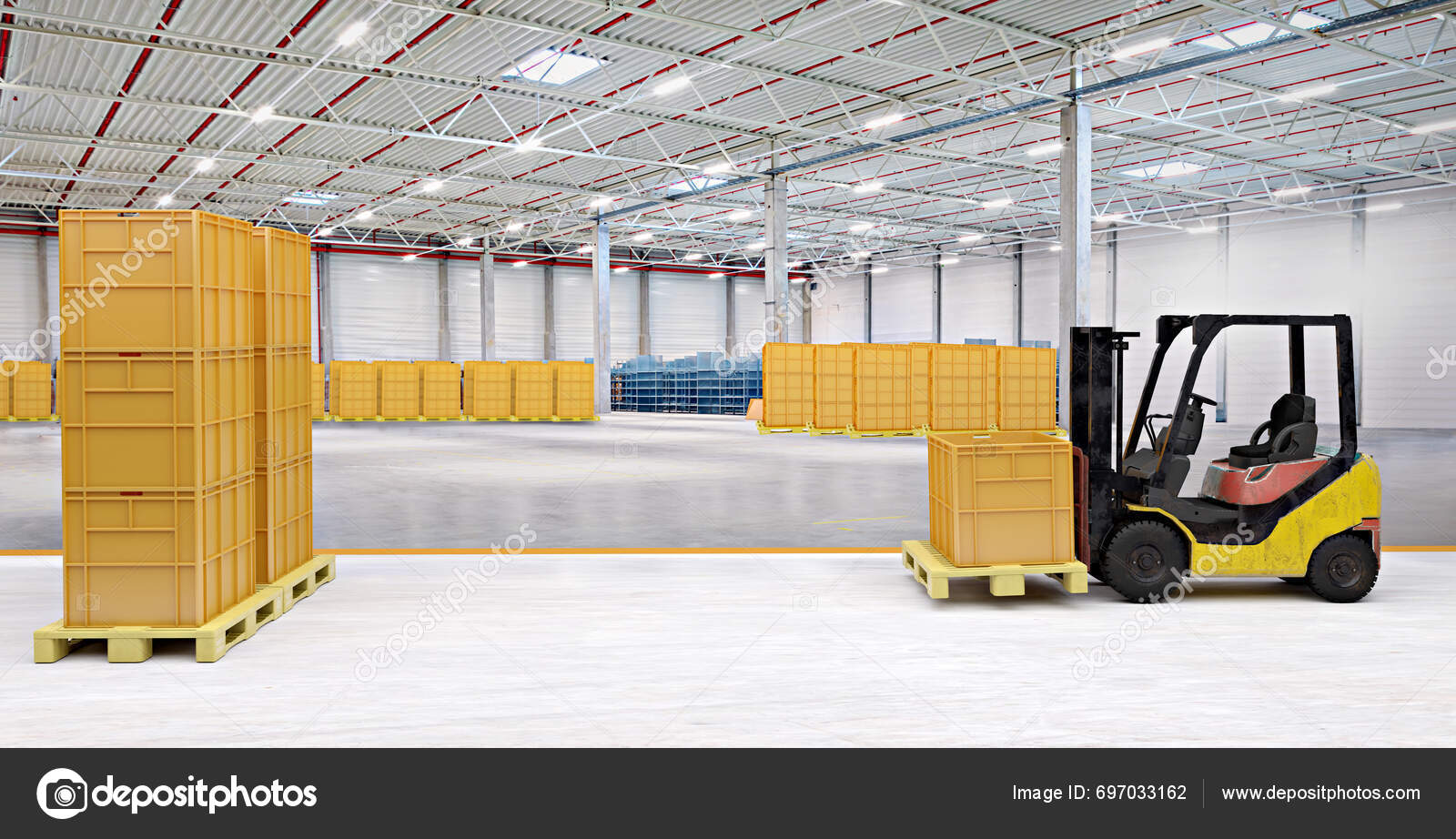 Symbolic Picture Distribution Center Logistics Center Illustration ...