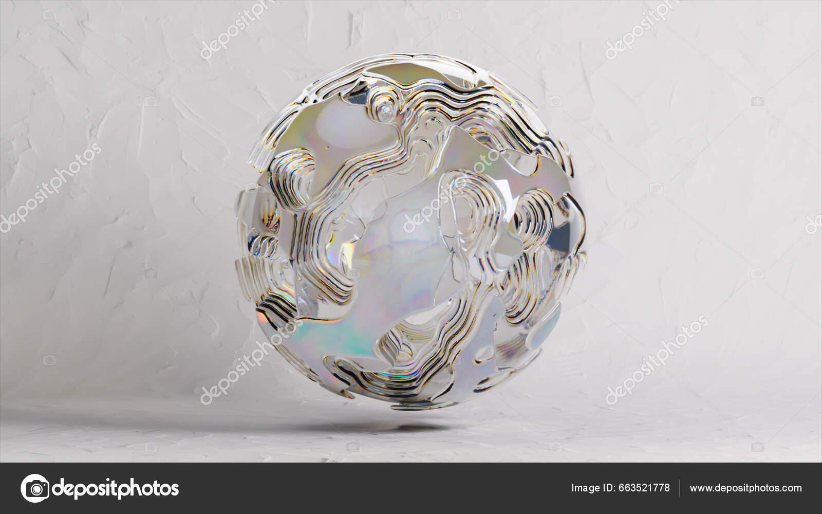 Abstract Animation Transparent Sphere Process Transformation Light ...