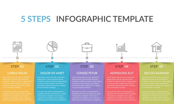 Infographic Template Steps Workflow Process Chart Vector Eps10 Illustration Stock Vector by ...