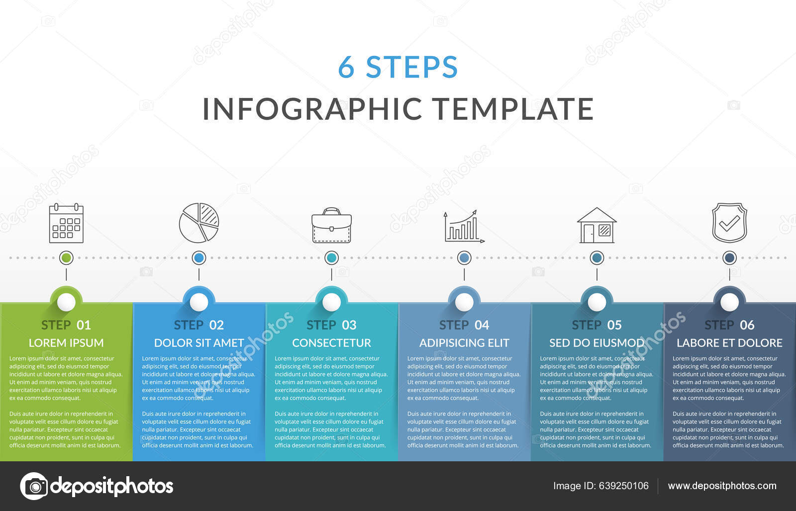 Infographic Template Steps Workflow Process Chart Vector Eps10 ...