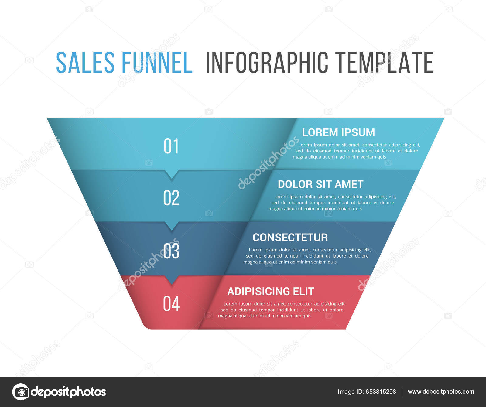 Funnel Diagram Segments Infographic Template Web Business Presentations ...