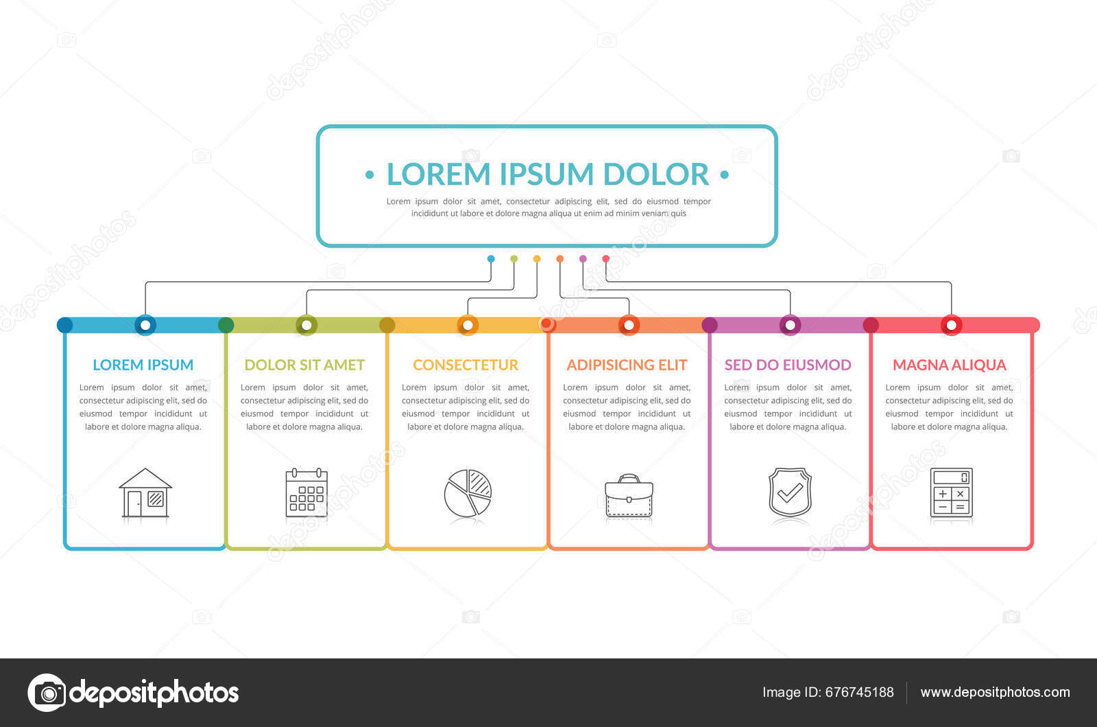 Diagrama Flujo Con Título Principal Elementos Flujo Trabajo Gráfico ...