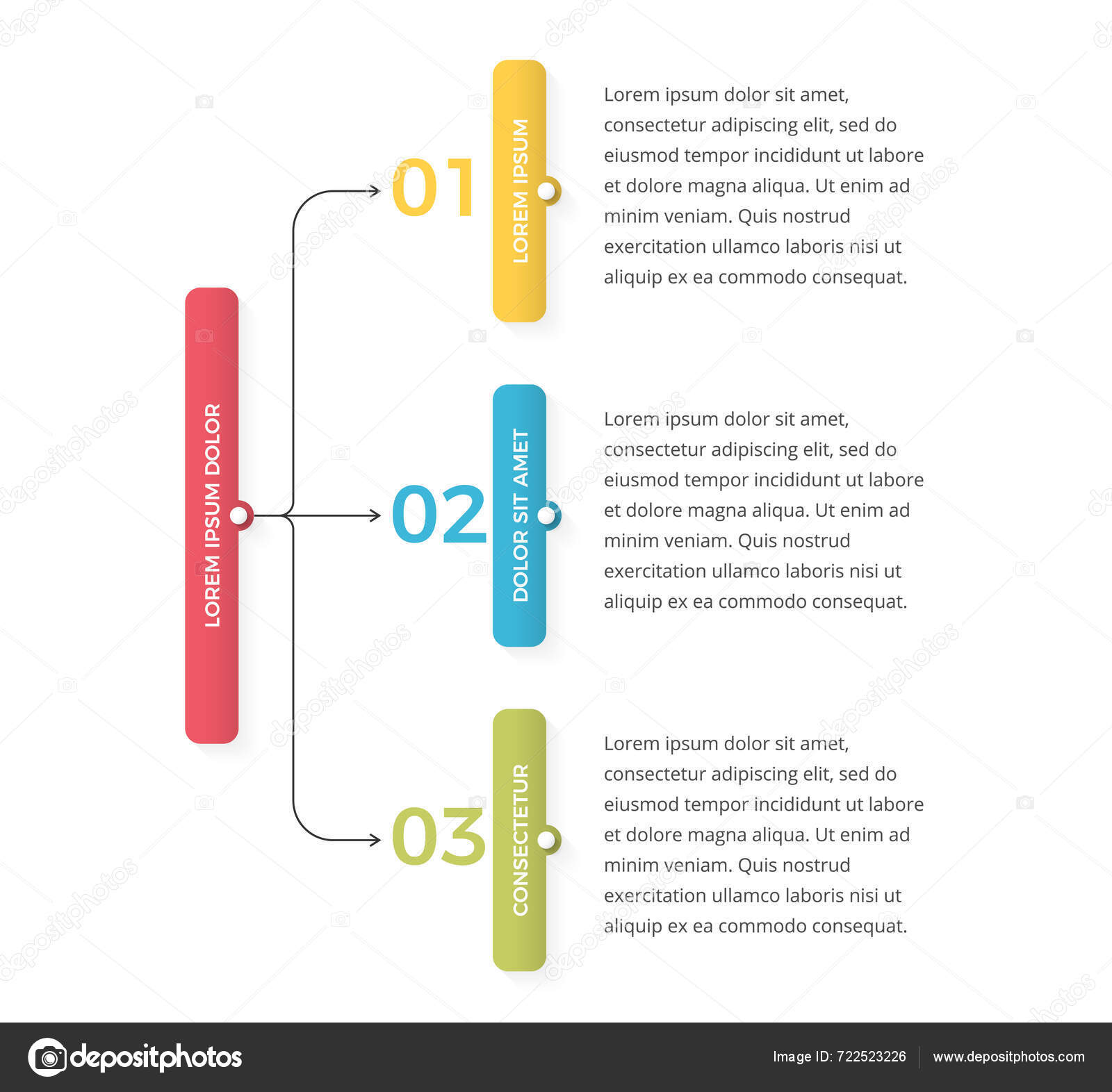 Diagrama Horizontal Plantilla Infográfica Con Elementos Diagrama Flujo ...