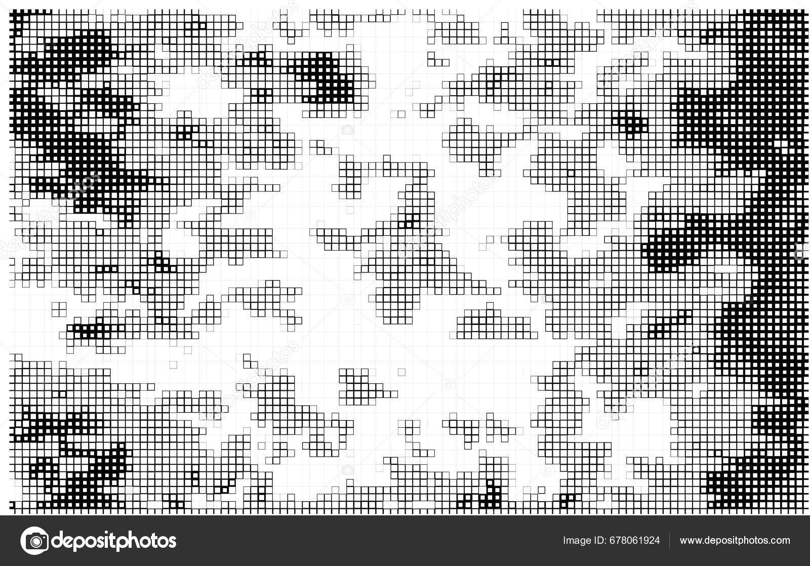 Halftone Pixelated Black White Background Stock Vector by ©Toluk 678061924