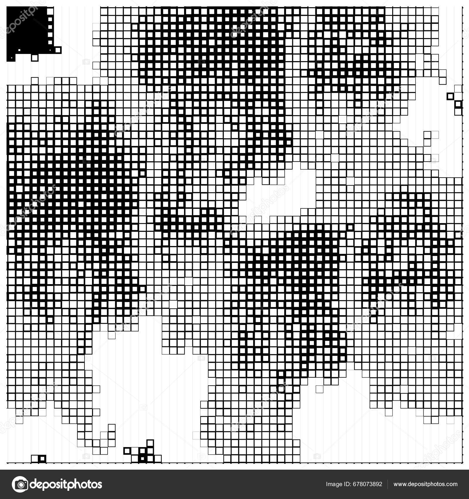 Pixel Black White Geometric Mosaic Background Stock Vector by ©Toluk ...