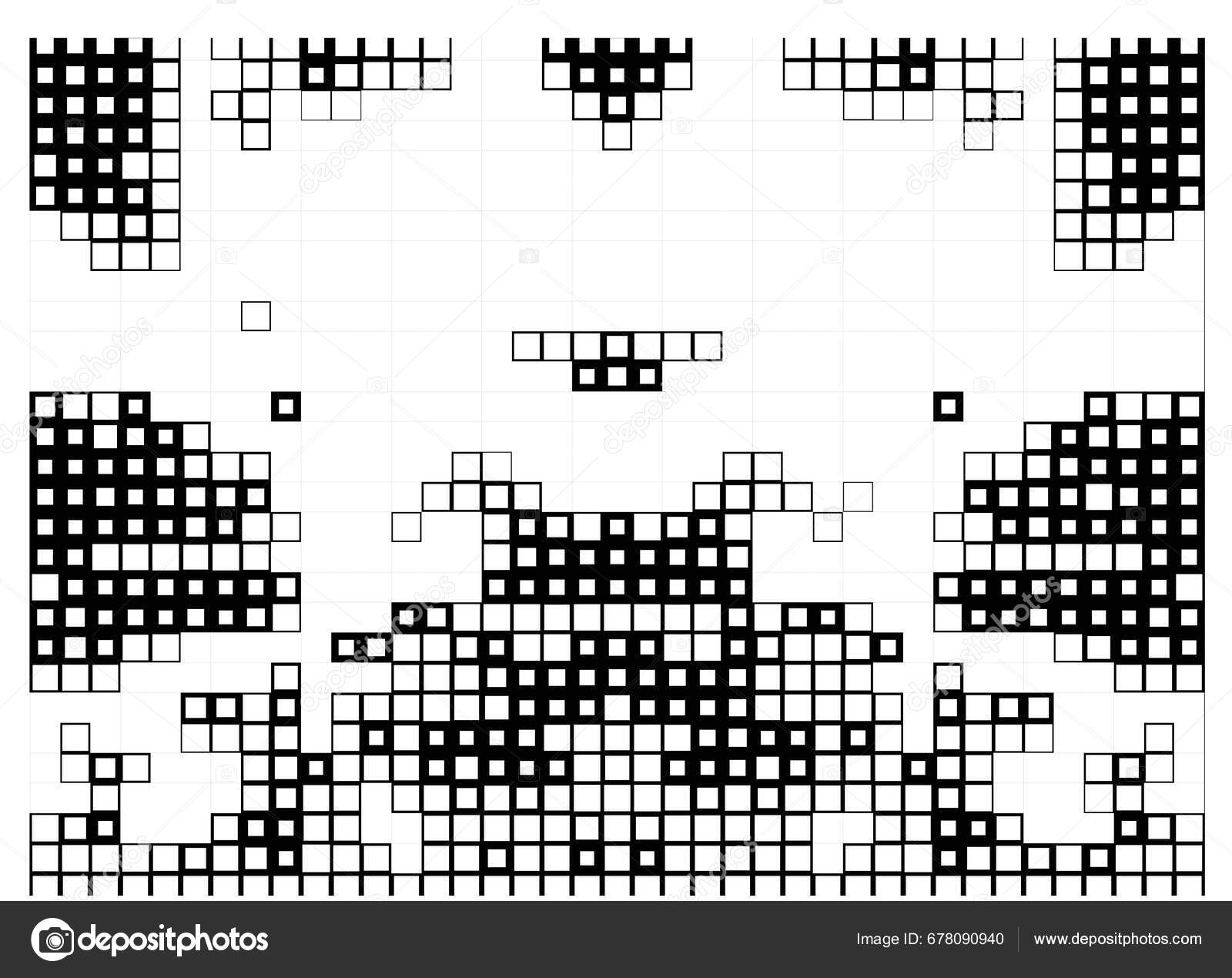 Black White Pixel Pattern Background Stock Vector by ©Toluk 678090940